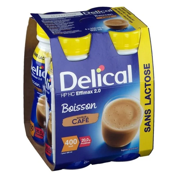 Boissons DELICAL sans lactose EFFIMAX 2.0 LACTALIS - 7 goûts