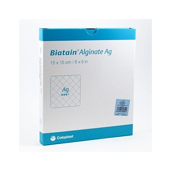 Biatain Alginate Ag CMC et d'argent 15x15 cm COLOPLAST - ATPM Services