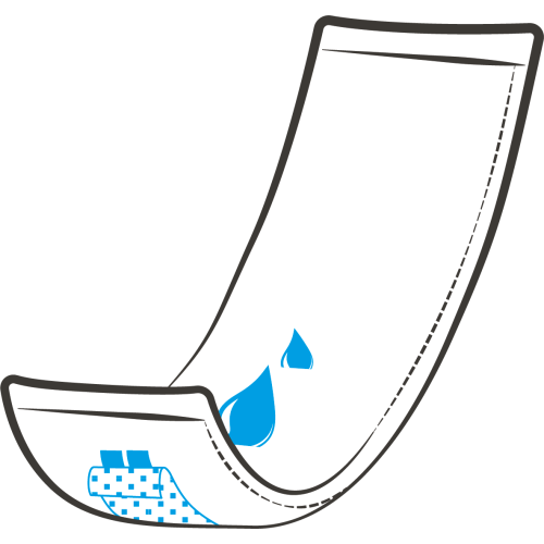 Couche droite iD Rectangular pad 8x30,5 cm intraversable avec strip